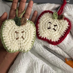 Custom Apple Pouch | Crochet Apple Keychain | Bag Accessory | Apple ...