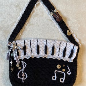 Piano Bag | Piano Messenger Bag | Whimsical Twee | Crochet Pattern ...