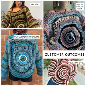 Eye Sweater Pattern | Crochet Eye Sweater | Advanced Pattern | PDF File ...