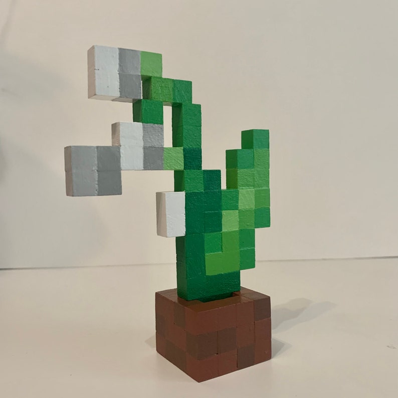 Wooden Minecraft Lily of the Valley in Flower Pot - Etsy Australia