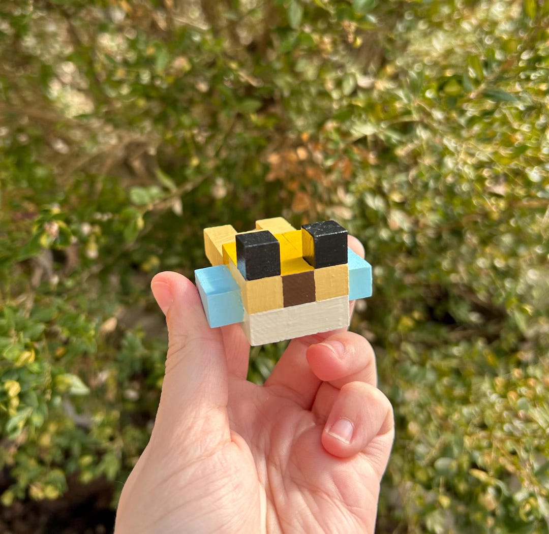 Wooden Minecraft Pufferfish Figurines - Etsy