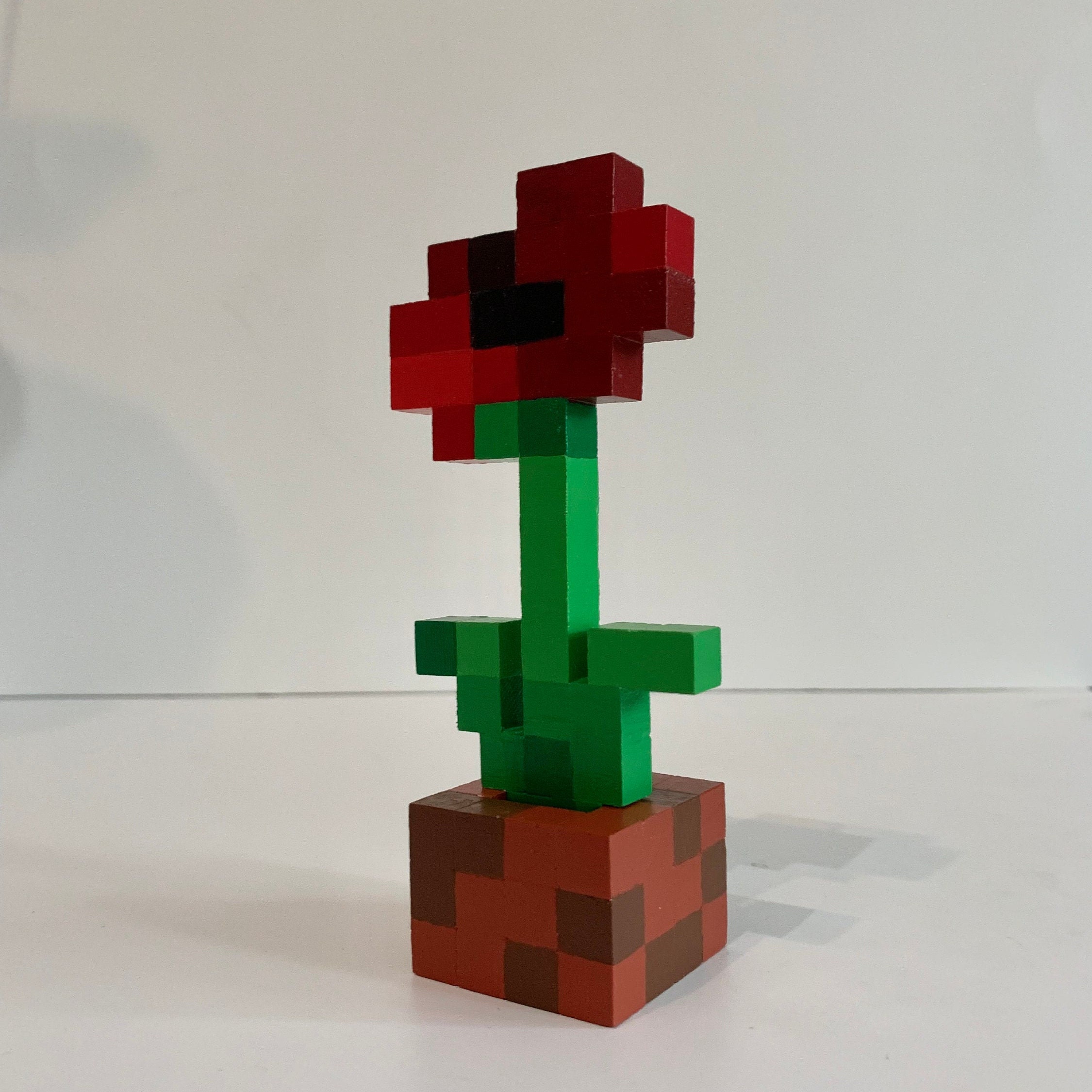 Minecraft Poppy in Flower Pot - Etsy