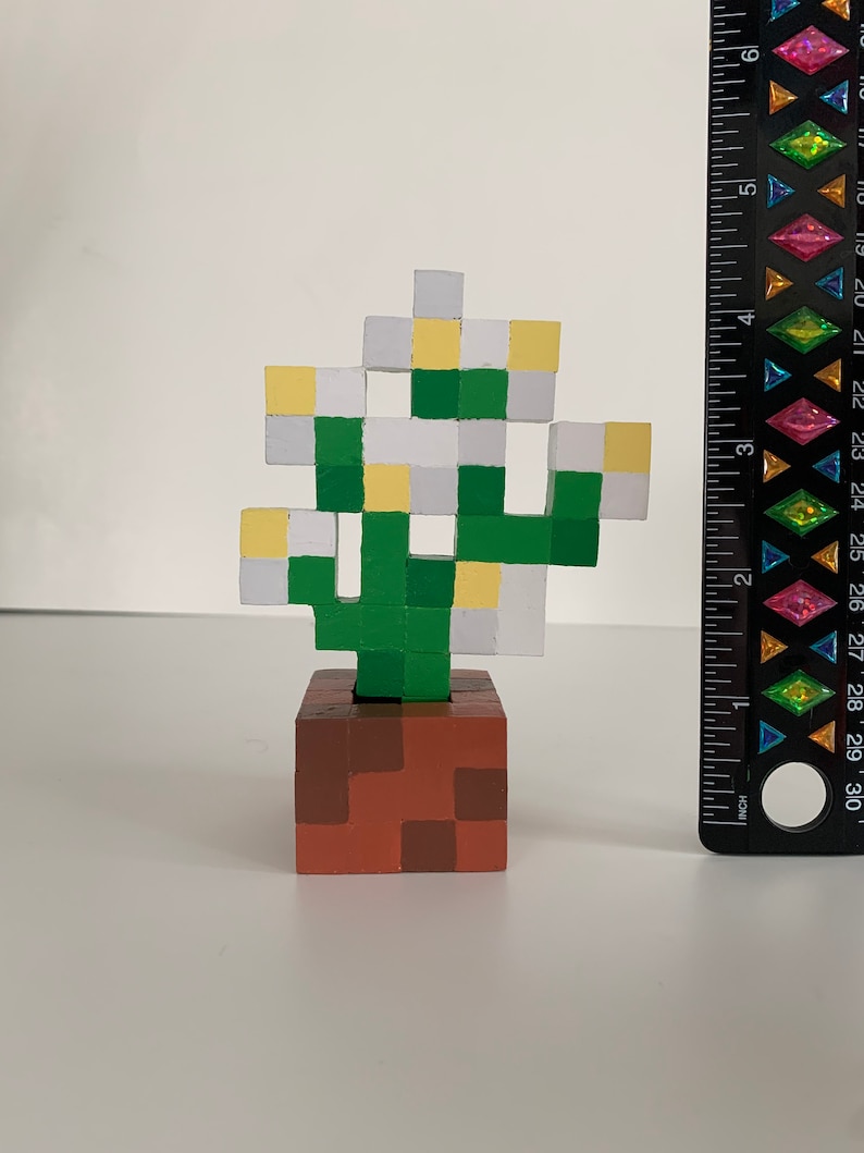 Minecraft Azure Bluet in Flower Pot - Etsy