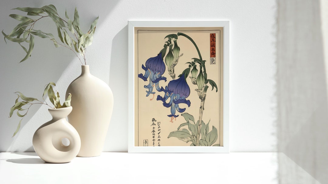 Bluebell Japanese Digital Print - Woodblock Art, Japanese Art, Gallery ...