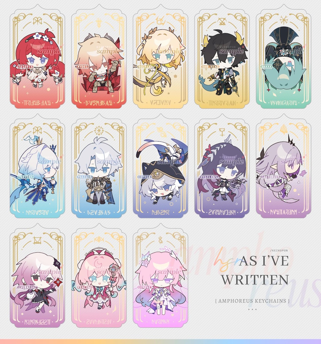 Honkai Star Rail: Amphoreus / as I've Written - 2.5" Gold Foil ...