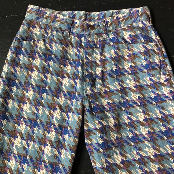 Vintage 70s Maverick Herringbone Flare Jeans - Gem