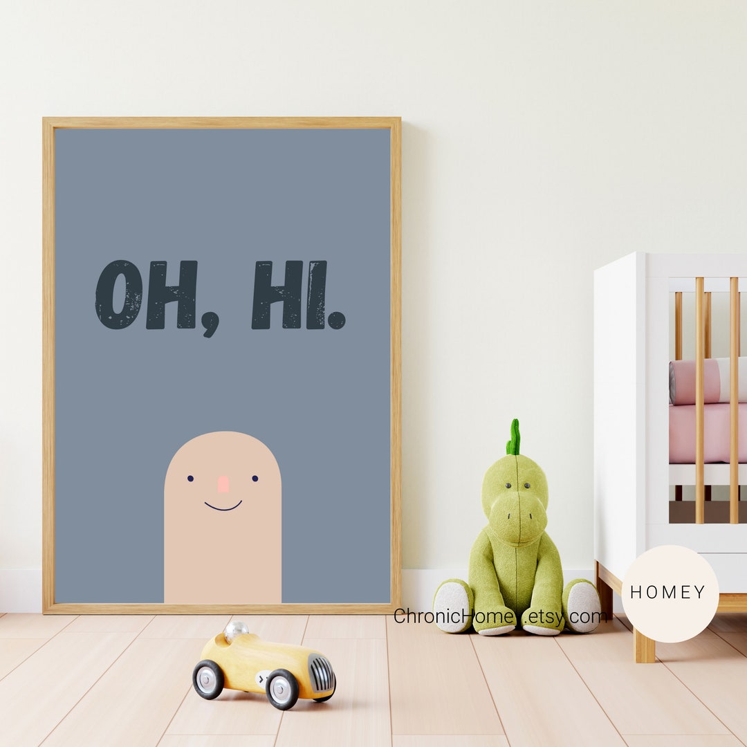 Peekaboo Navy Printable Poster Wall Art for Child and Kids, Cute Fun ...