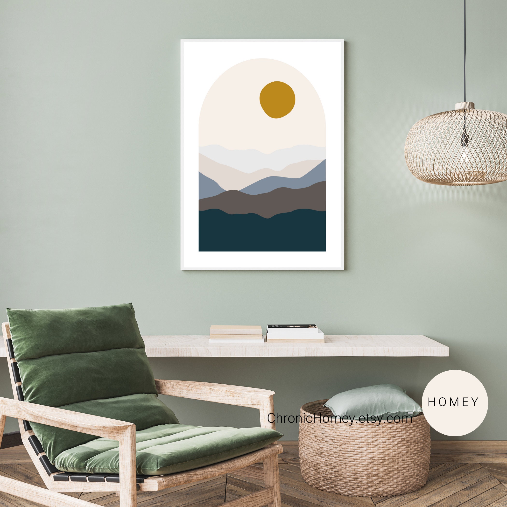 Blue Arch Printable Poster Wall Art for Teen and Tween, Aesthetic ...