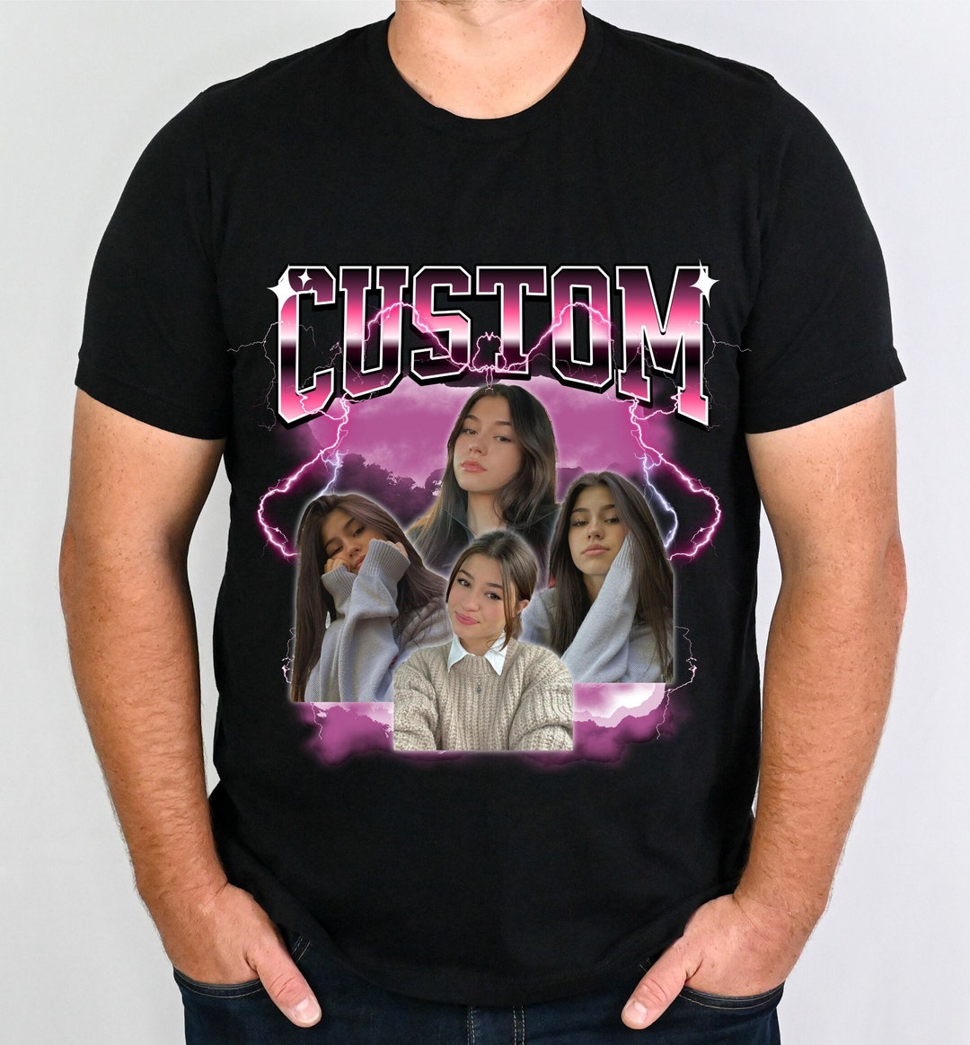 I Love My Girlfriend Shirt, Custom Photo Bootleg T Shirt With Face ...