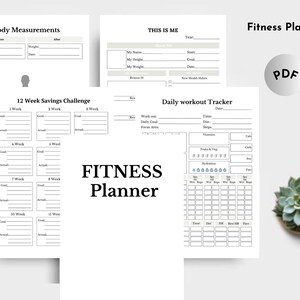 Fitness Planner, Canva Planner Template, Fitness Template, Fitness ...
