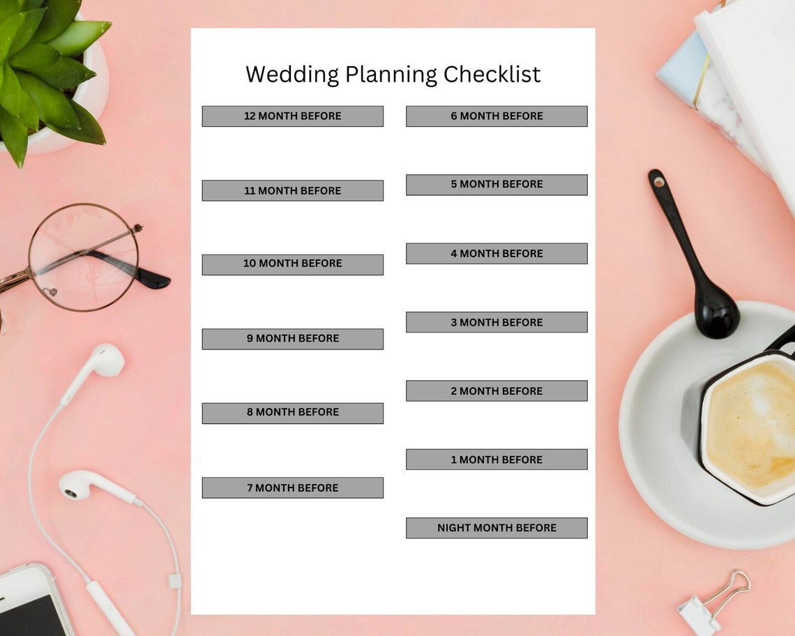 Wedding Planner Printable Template Wedding Planner Wedding Itinerary ...
