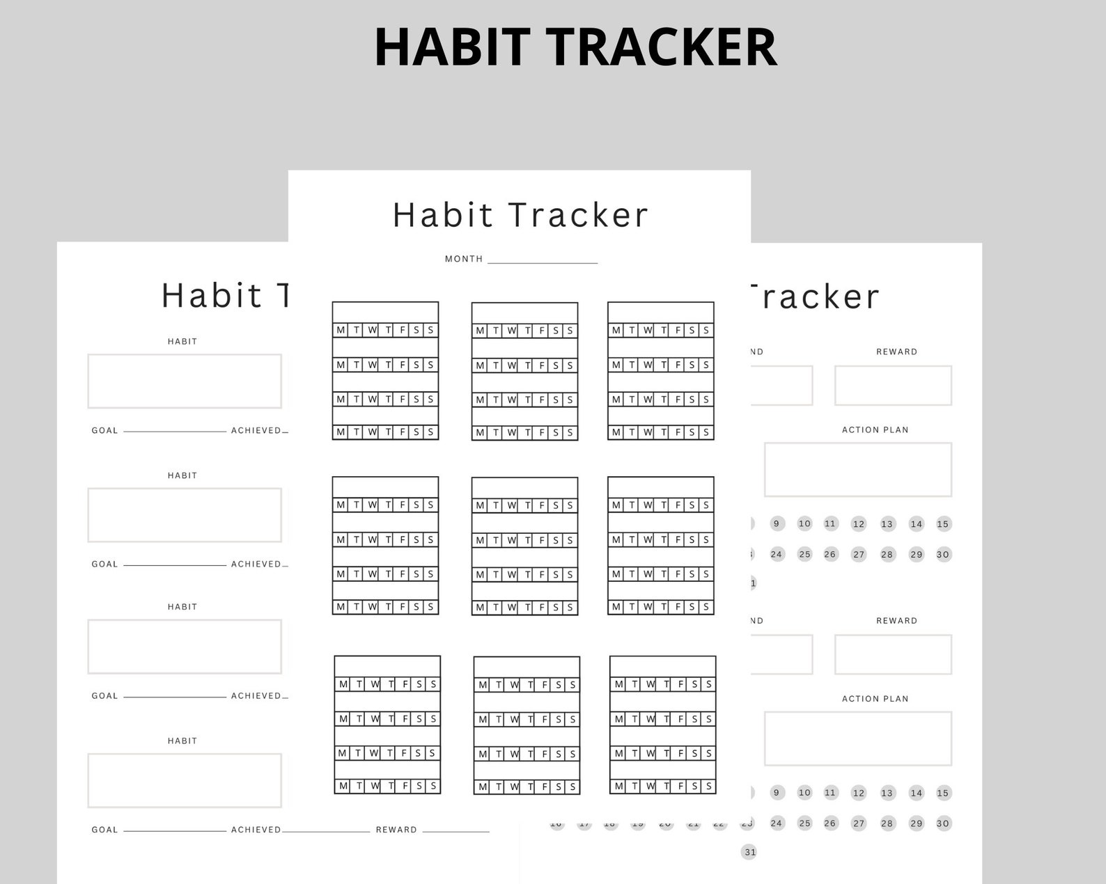 Habit Tracker Printable, Happy Planner Classic, Routine Checklist ...