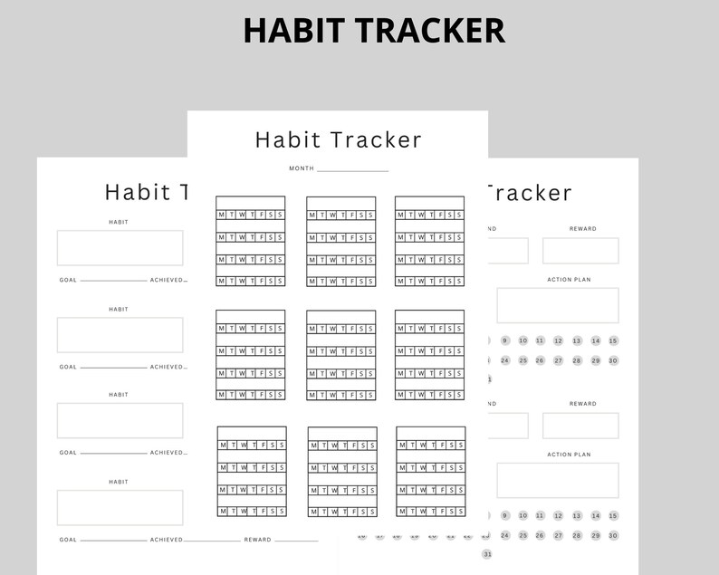 Habit Tracker Printable, Happy Planner Classic, Routine Checklist ...