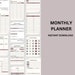 Monthly Overview Printable Template, Month at a Glance, Monthly Planner ...