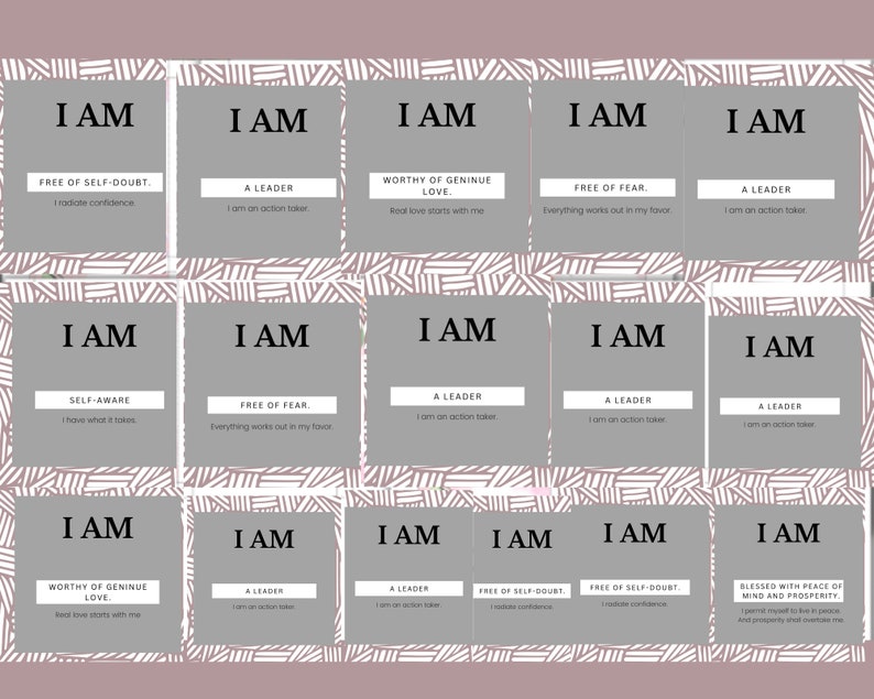 Affirmation Cards, Printable Cards, Motivational Cards, Positivity ...