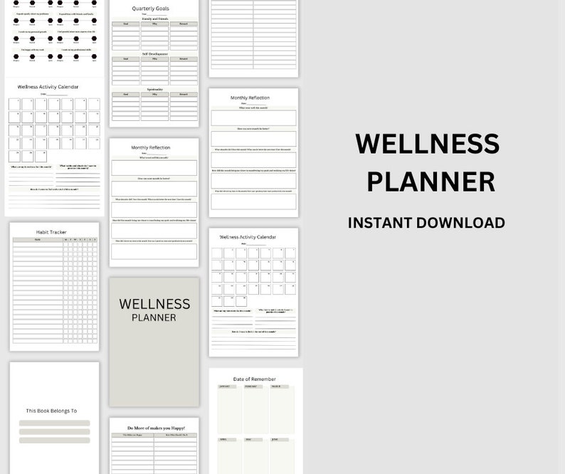 Wellness Planner, Self-care Planner, Coaching Wellness Planner, Self ...