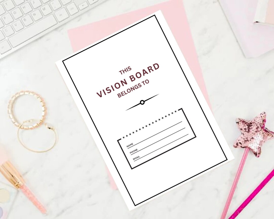 Vision Board Template, Vision Board Planner, Vision Board Guide, Vision ...