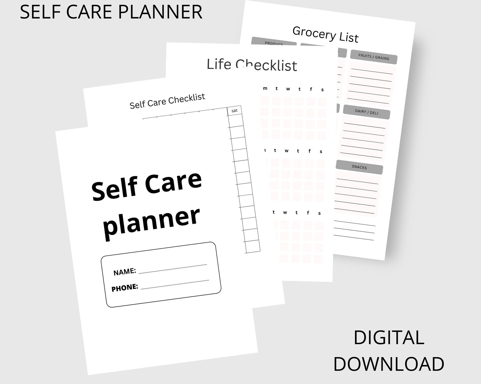 Self-care Journal Self-care Planner Printable, Self-love Journal ...