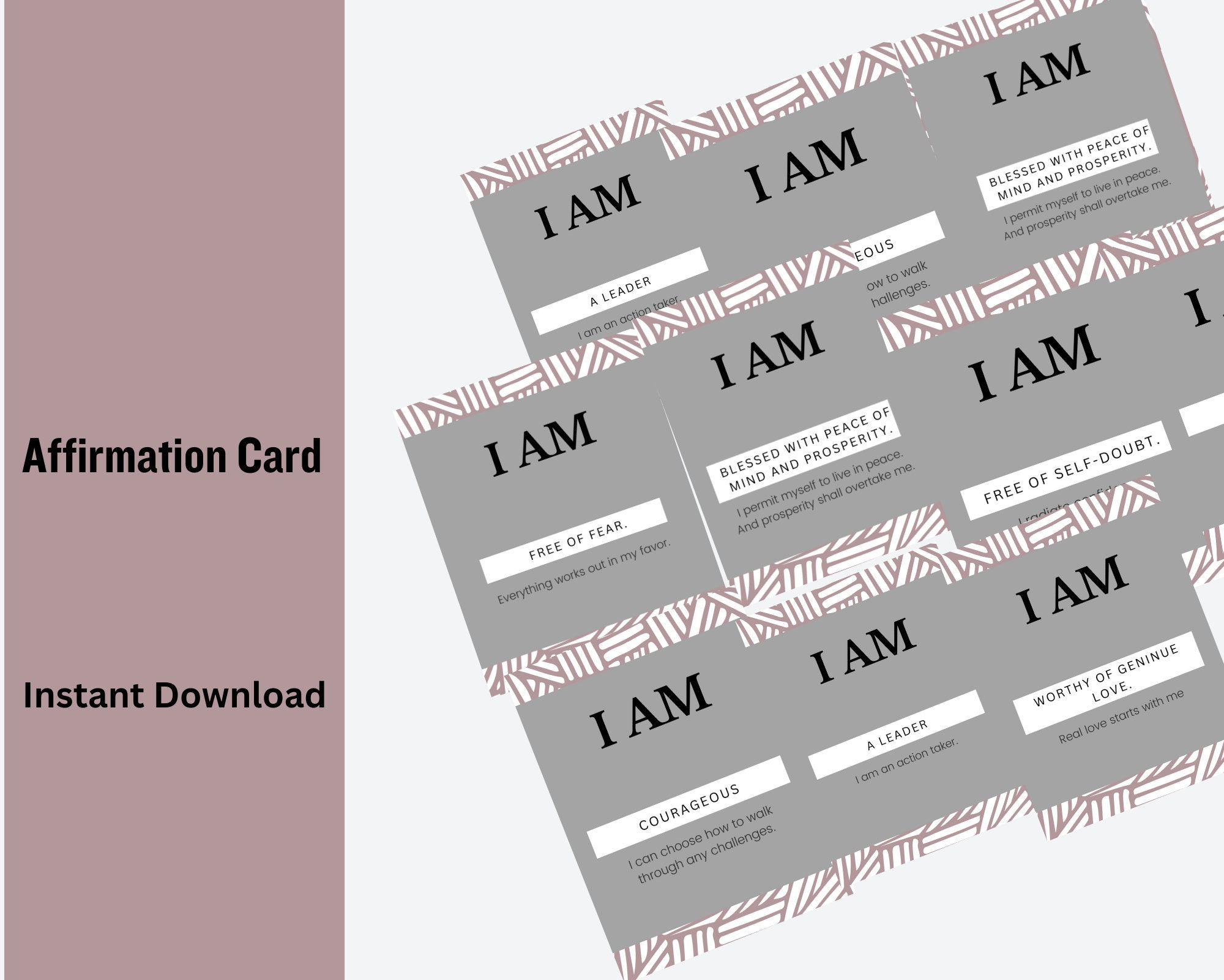 Affirmation Cards, Printable Cards, Motivational Cards, Positivity ...