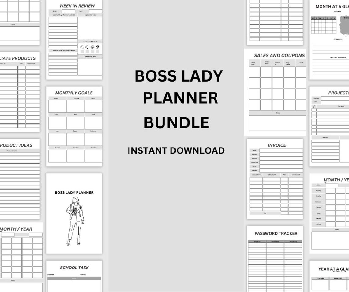 Girl Boss Planner | Small Business Planner Printable | Female ...