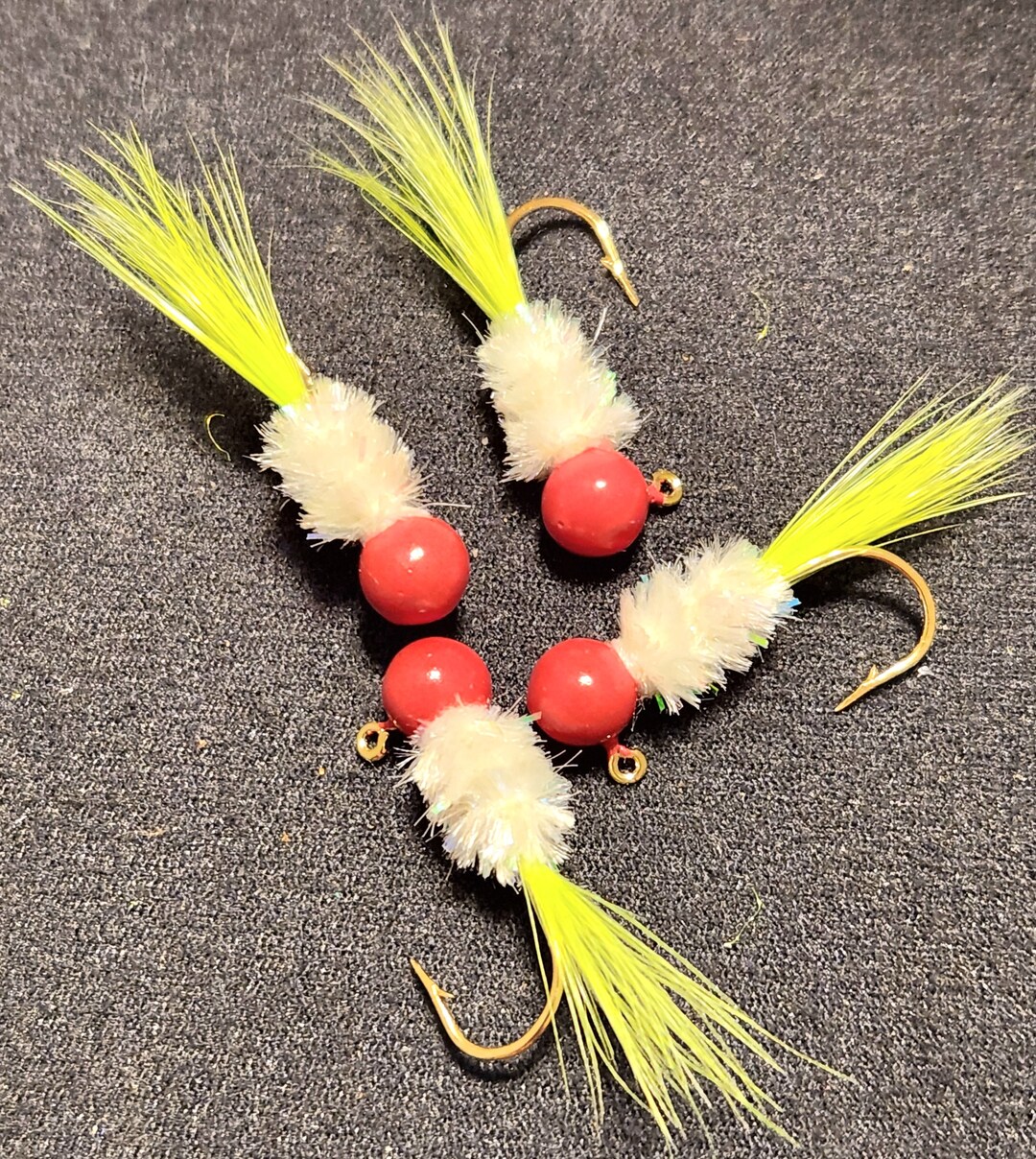 Handmade Crappie Jigs Angry Pearl (multiple Sizes Available) - Etsy
