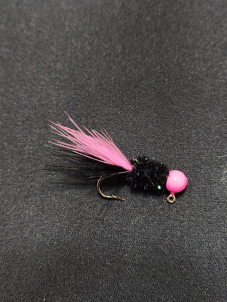 Handmade Crappie Jigs Black/pink (multiple Sizes) - Etsy