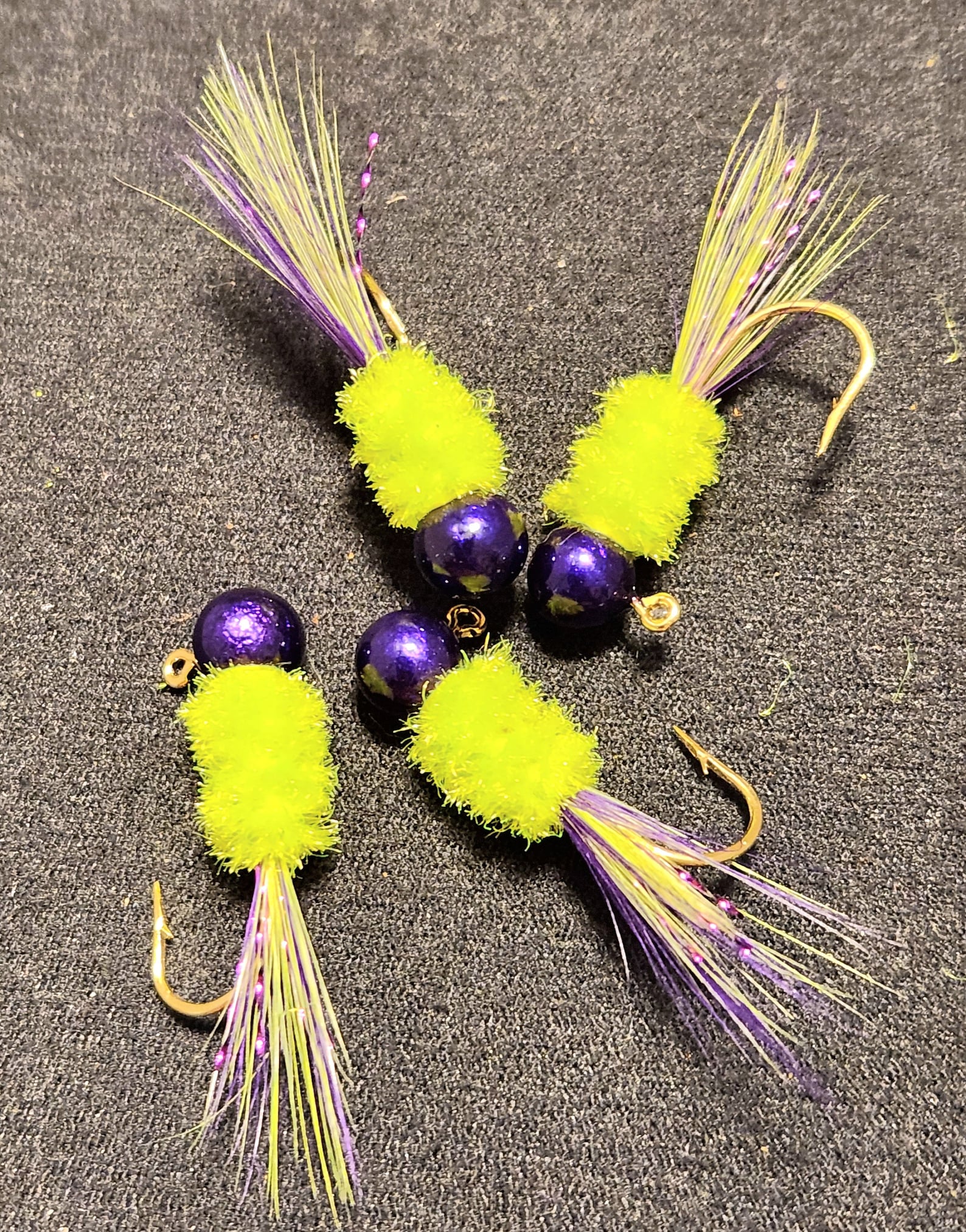 Handmade Crappie Jigs Electric Plum (multiple Sizes Available) - Etsy