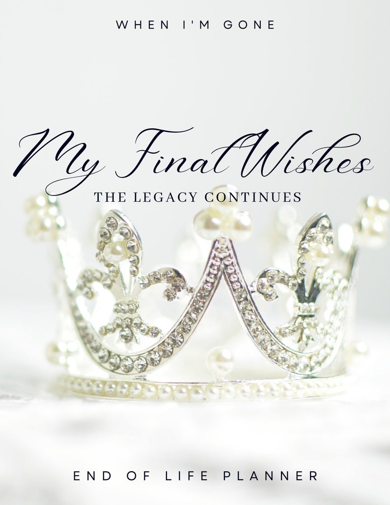 Final Wishes Planner, End of Life, Funeral Wishes, When I'm Gone. - Etsy