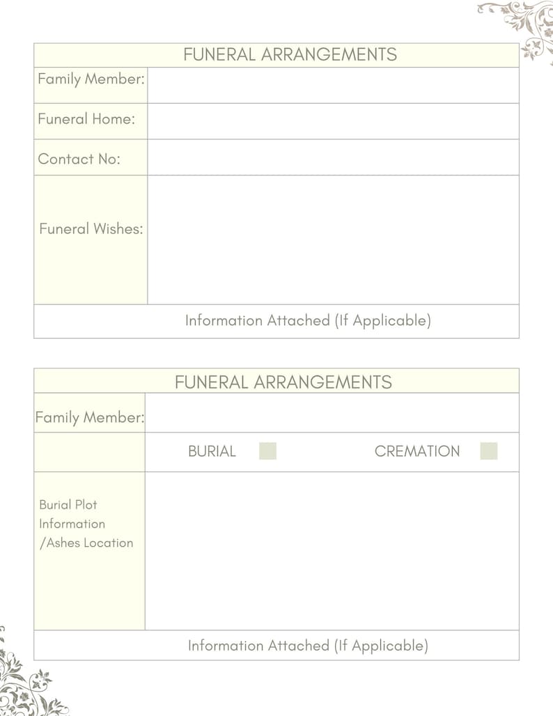 Final Wishes Planner, End of Life, Funeral Wishes, When I'm Gone. - Etsy