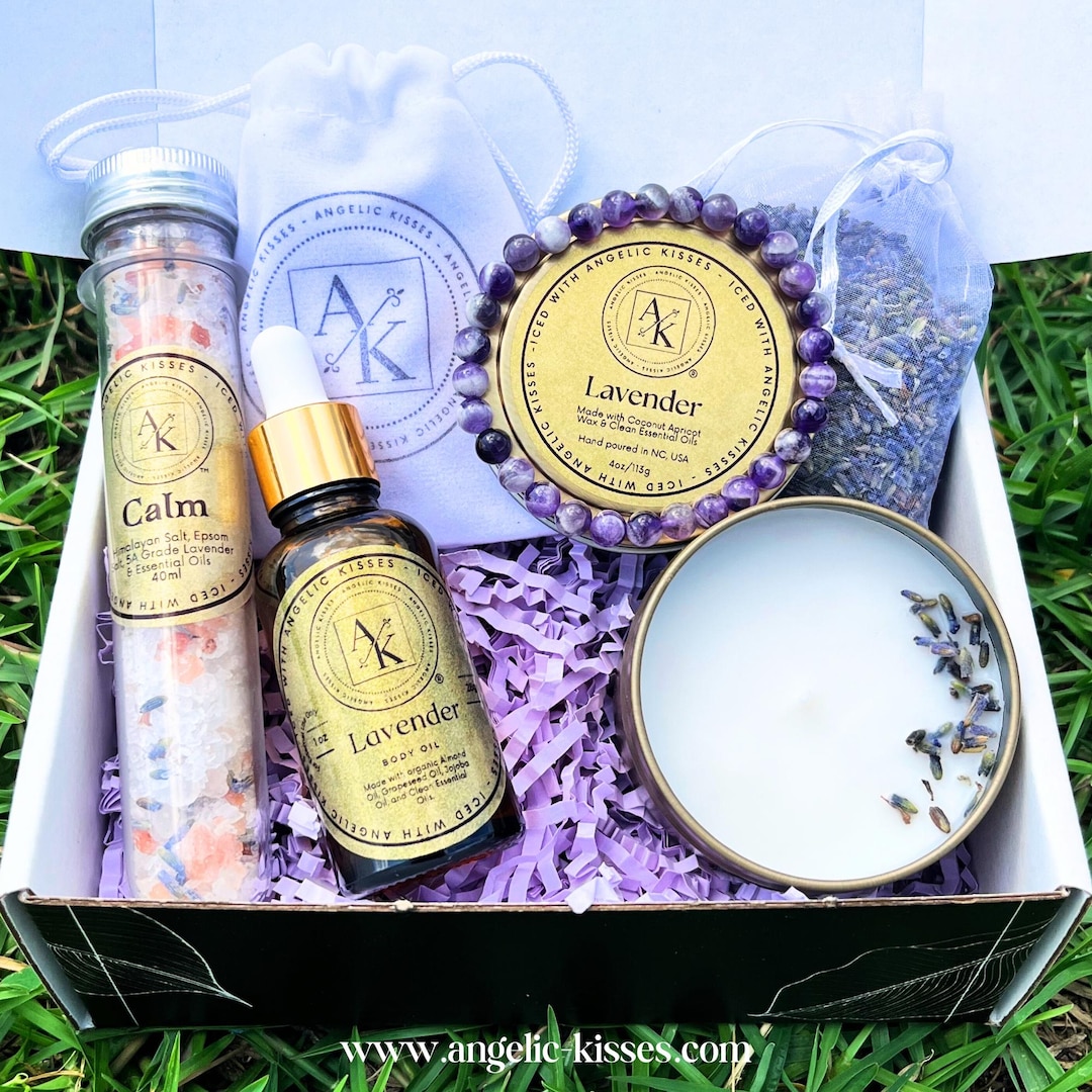 Lavender Spa Kit | Calming Spa Kit | Organic Spa Gift Set | Relaxing ...