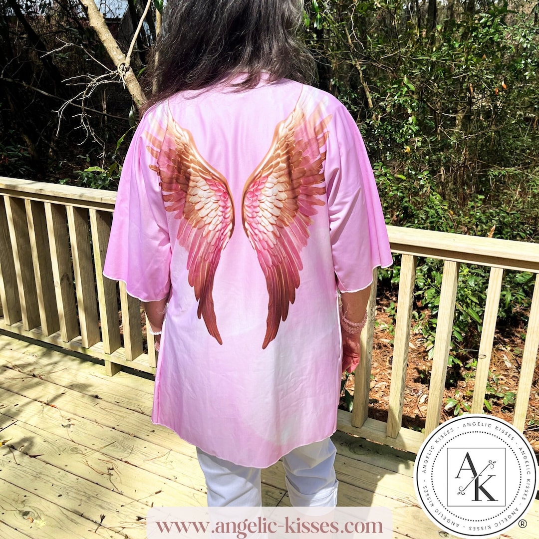 Pink Angel Wing Kimono Robe | Self-love | Handsewn | Silk Twill or ...