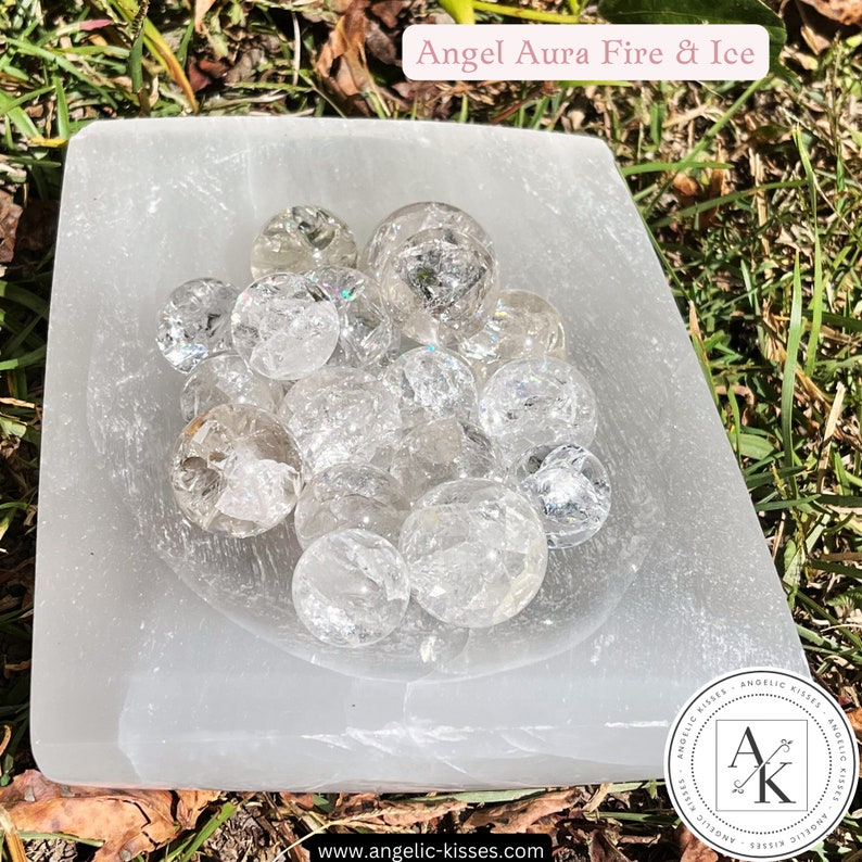 Angelic Crystal Pearls | Aquamarine Sphere | Fire and Ice Quartz Sphere ...