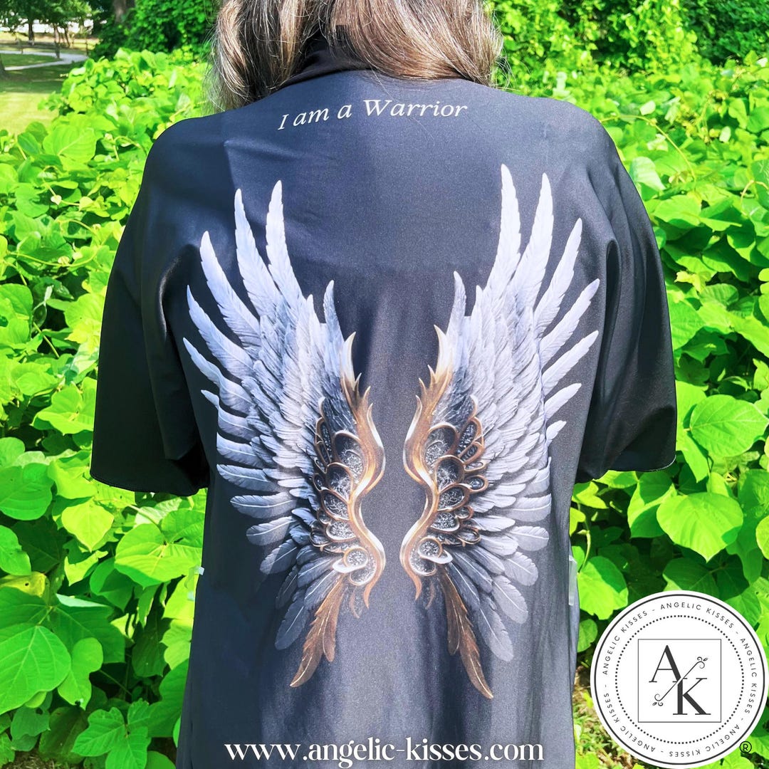 Warrior Angel Robe Empowerment Robe Survivor Robe Gifts for Her Silk ...