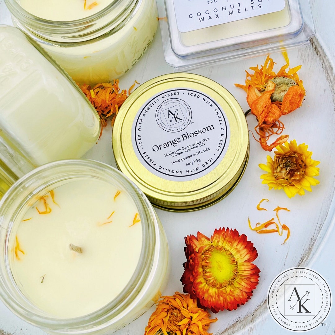 Orange Blossom Candle Citrus Candle Mason Jar Candle Etsy
