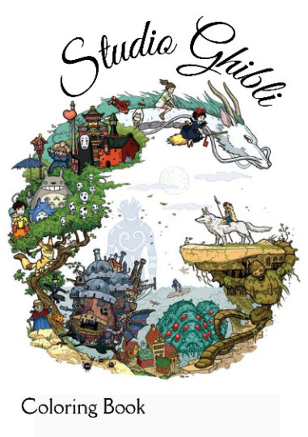 2x Studio Ghibli Collection Coloring Pages - Etsy