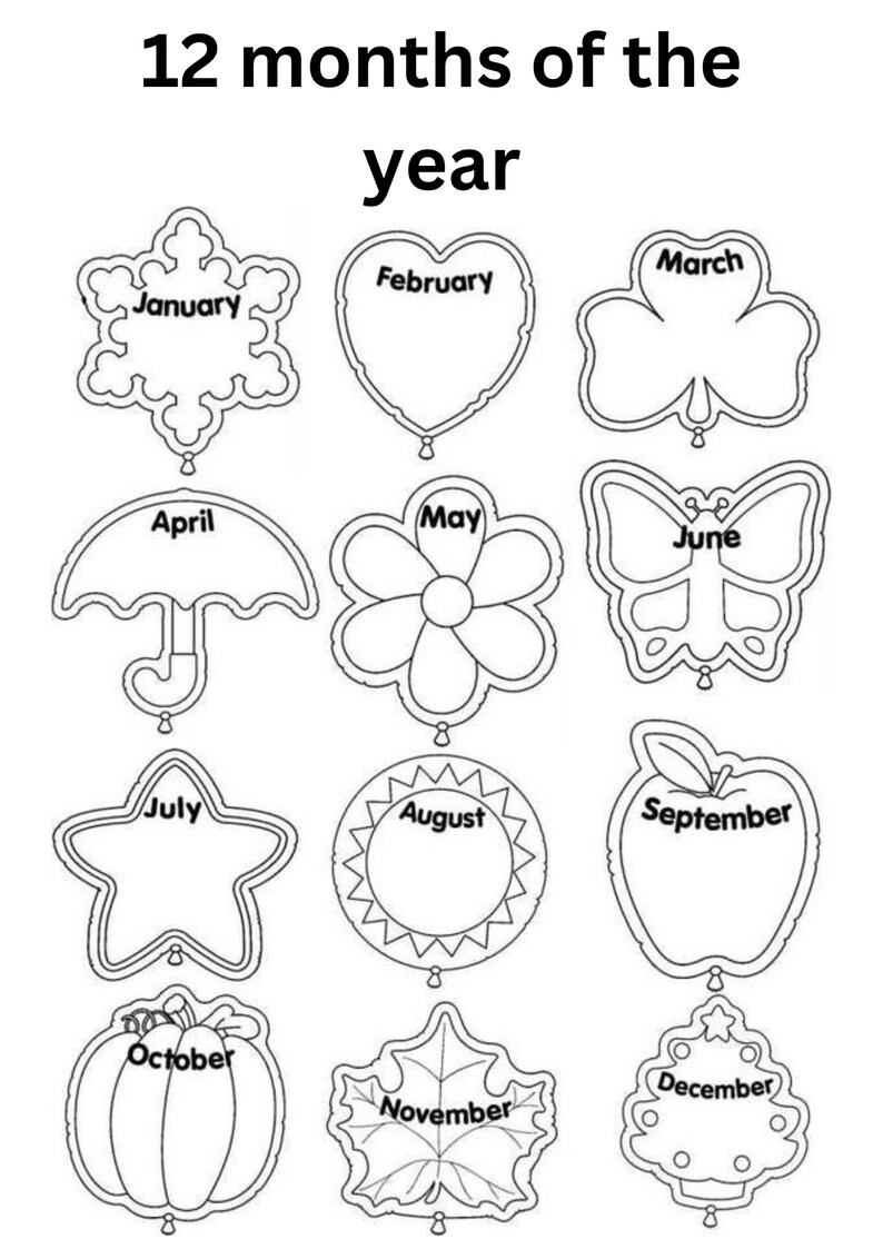 Preschool Fun Learning Coloring Book - Etsy