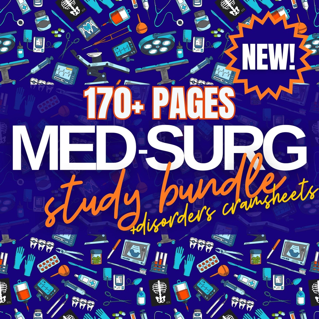 Printable Med-surg Study Notes Bundle 170 Pages: Medical-surgical Notes ...