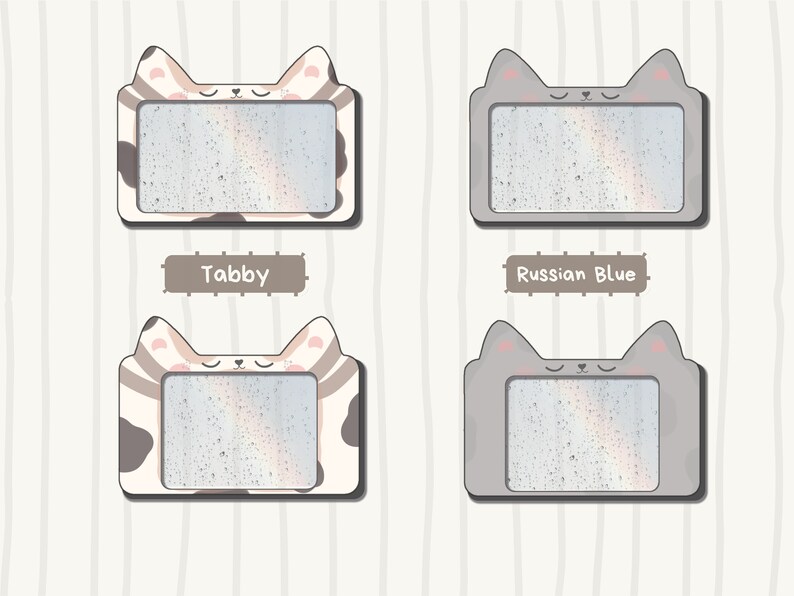 Hand-drawn Kitty Webcam Pack for Streaming, Self-branding, Pastel ...