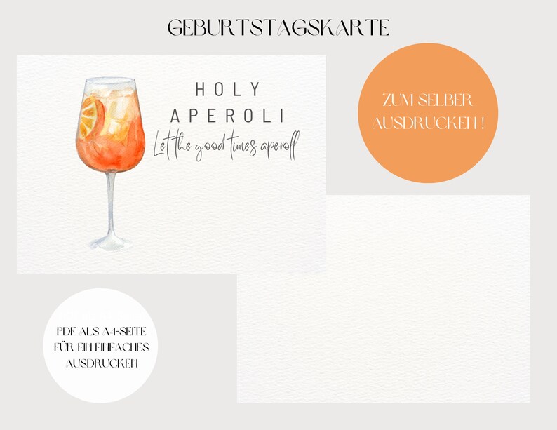 Printable Aperol Birthday Card Holy Aperoli Folding Card as - Etsy