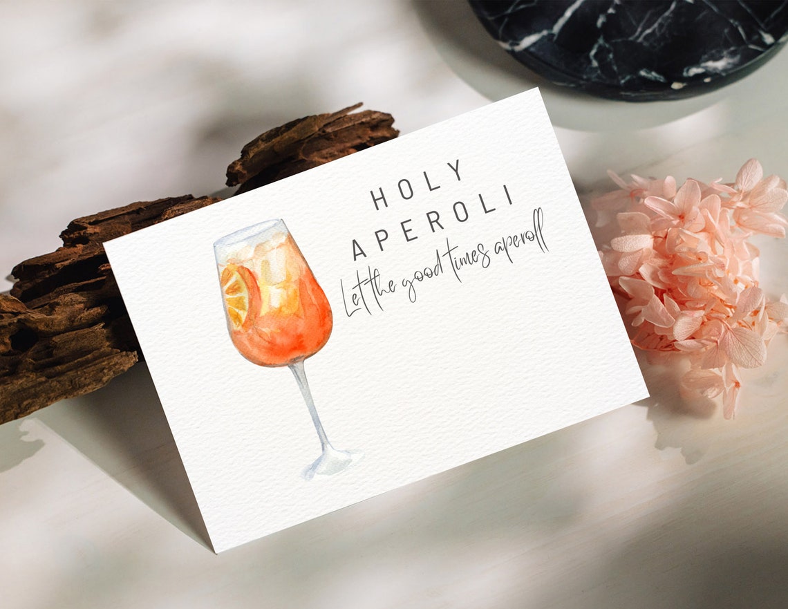 Printable Aperol Birthday Card Holy Aperoli Folding Card as - Etsy