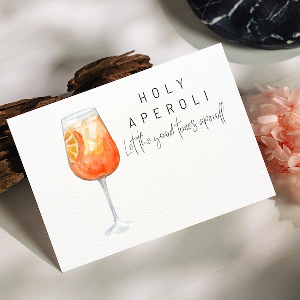 Holy Aperol Birthday Card - Etsy Australia