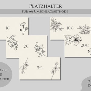 Placeholder for Banknotes| Beige Budget Binder A6 German| as PDF for ...