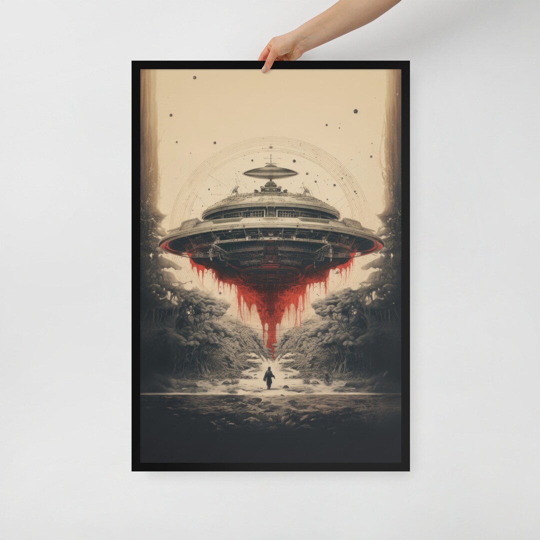 Framed Poster Alien Invasion: A Sci-fi Fantasy Artwork Generated by AI ...