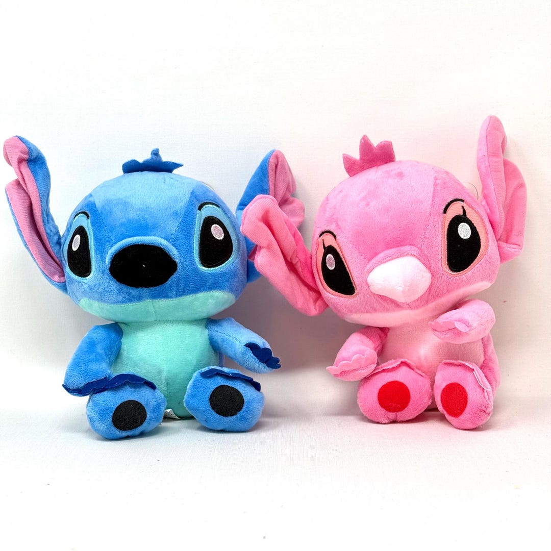 Stitch and Angel Plush Toy, 8 Set of 2 - Etsy