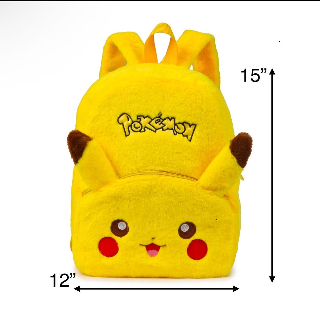 Pokemon Pikachu Plush Backpack - Etsy