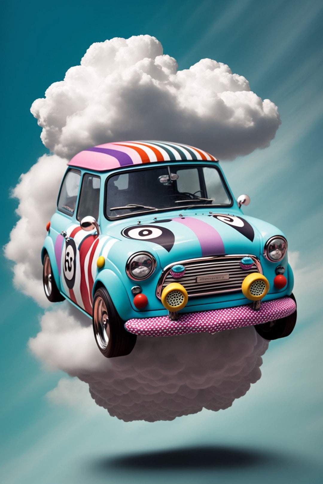 Vintage Mini Cooper Pop Art - Etsy