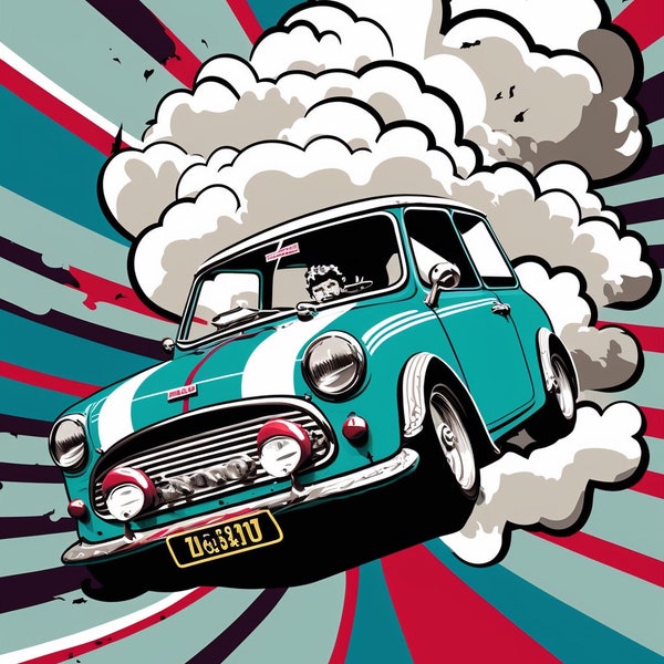 Vintage Mini Cooper Poster - Etsy