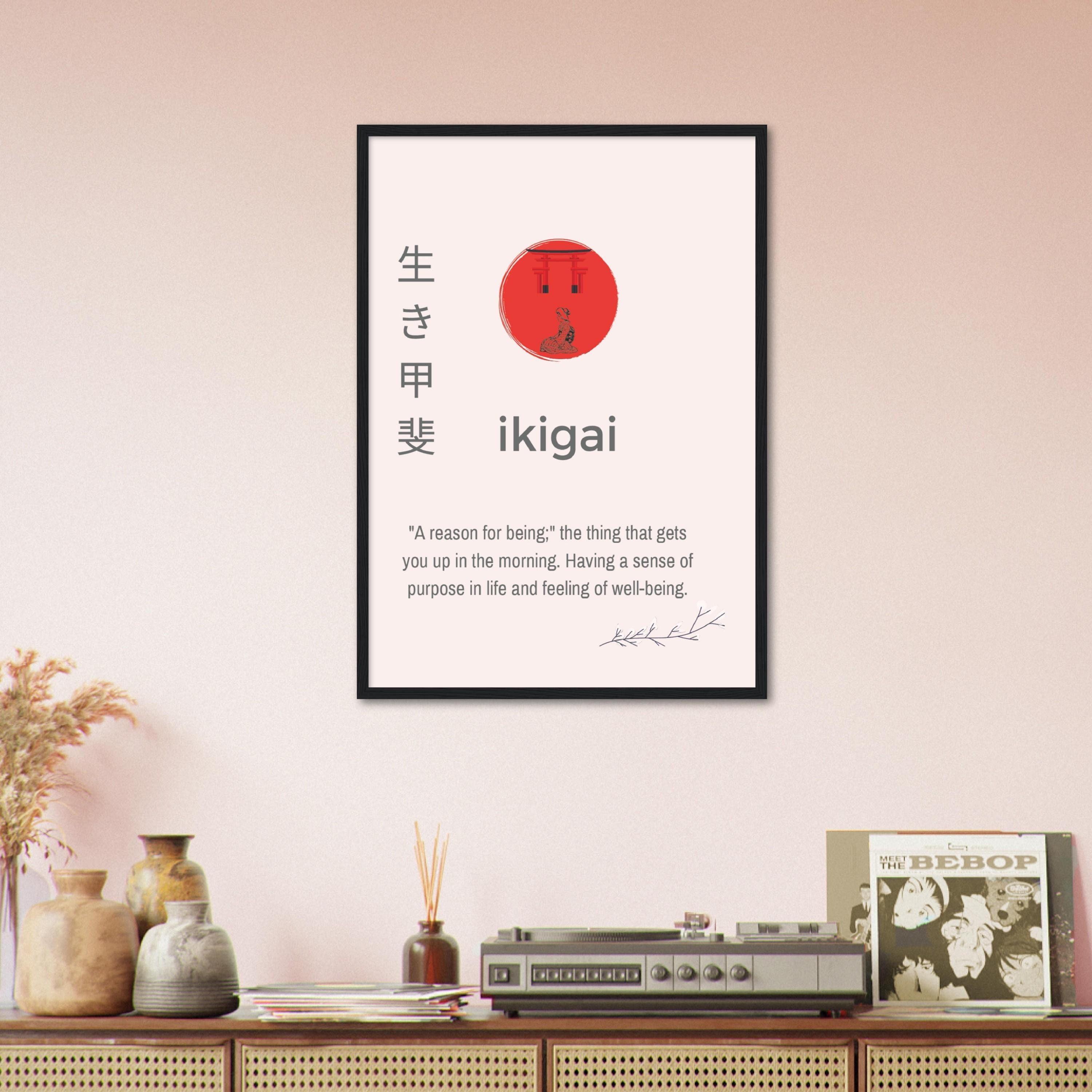 Ikigai Poster Ikigai Wall Art Ikigai Japanese Poster - Etsy
