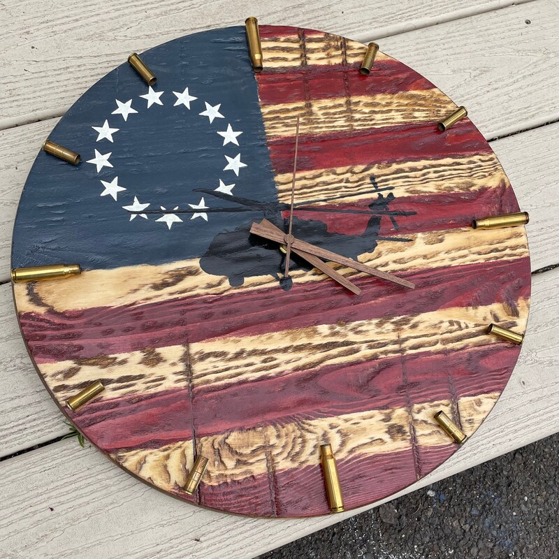 Wooden Flag Clock - Etsy