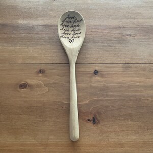 Custom Engraved Wooden Spoon - Personalized Wood Kitchen Spoon - Great ...